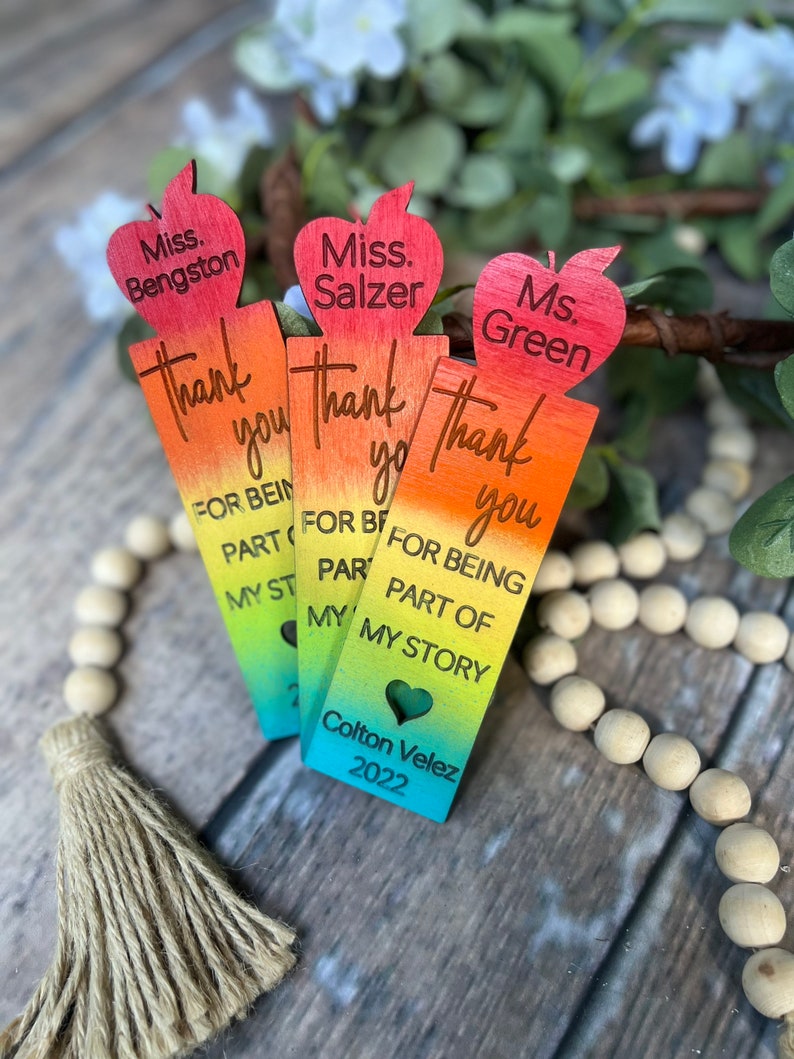 Personalized Teacher Bookmark Teacher Appreciation Gift - Etsy