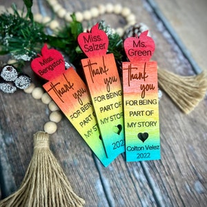Personalized Teacher Bookmark, Teacher Appreciation Gift, Personalized ...