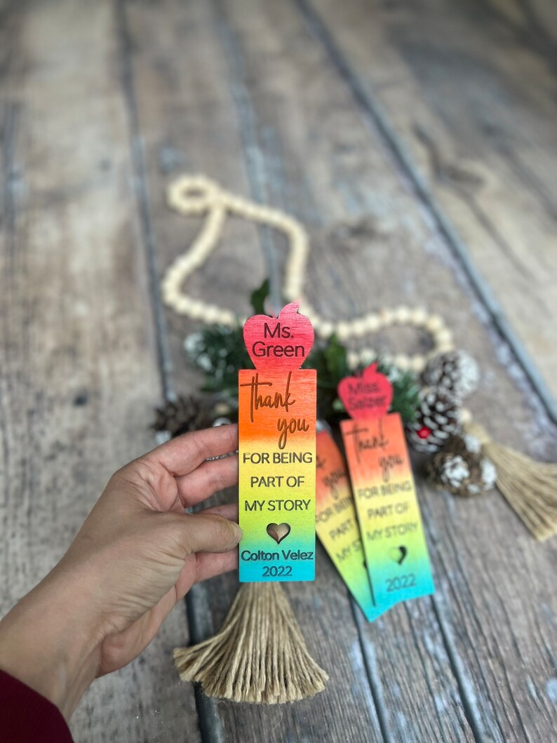 Personalized Teacher Bookmark Teacher Appreciation Gift - Etsy