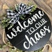 Welcome to Our Chaos Sign: 3D Birchwood Front Door Decor - Etsy