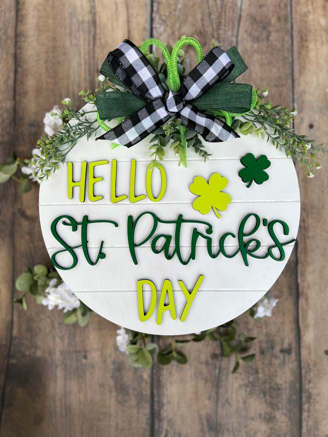 Saint Patrick's Day Front Door Decor Welcome Saint Patty's Day Front ...