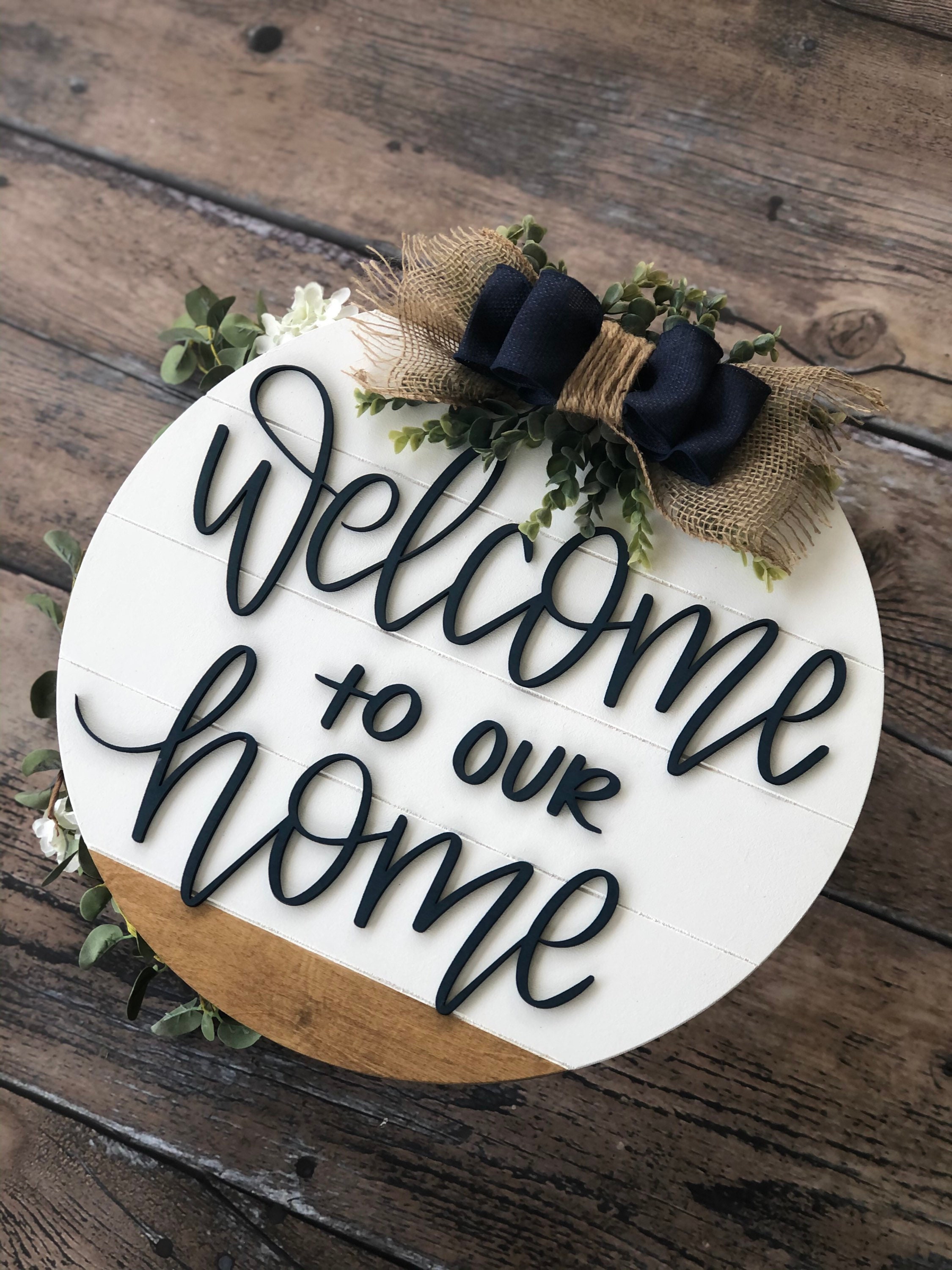 3D Welcome sign welcome to our home laser cut housewarming | Etsy