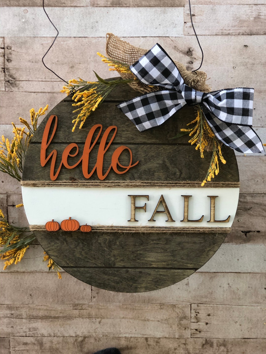 Fall Front Door Decor | Fall Door Hanger | Fall Welcome Sign | Seasonal ...