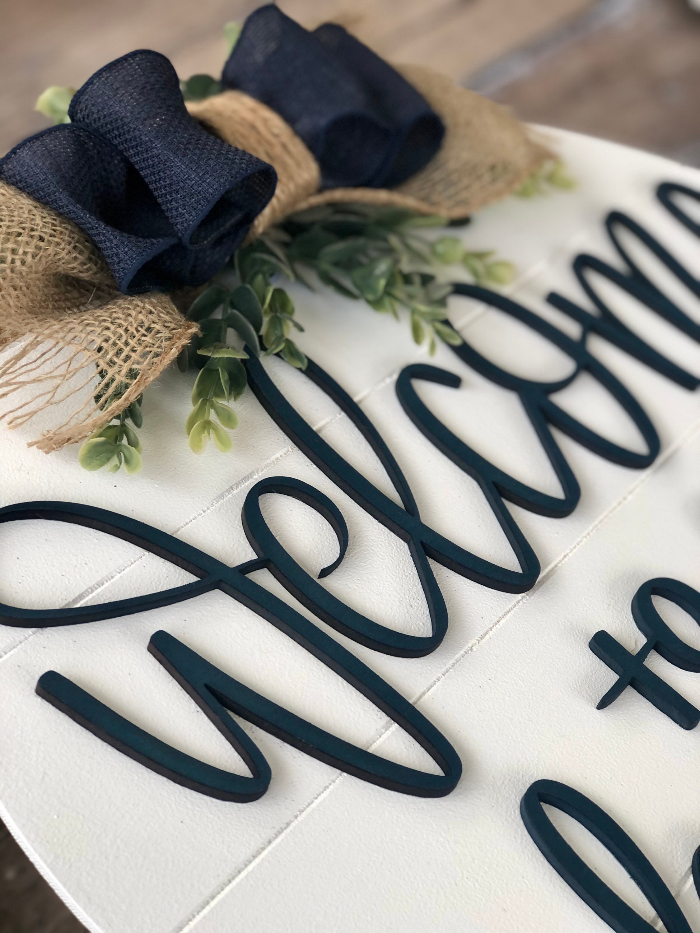 3D Welcome Sign Welcome to Our Home Laser Cut Housewarming - Etsy