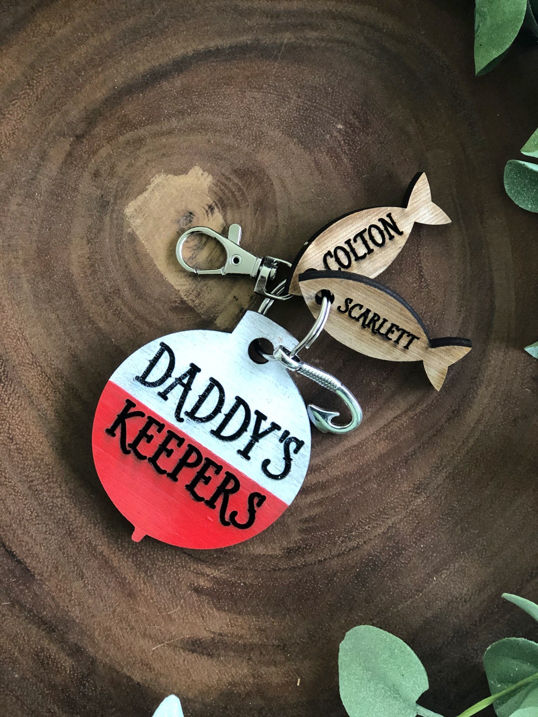 Ships in 24hrs Bobber Fishing Keychain for Dad-best Catch - Etsy
