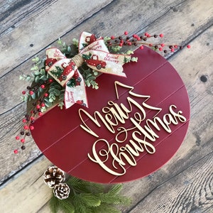 3D Merry Christmas Door Hanger Christmas Decor Christmas - Etsy