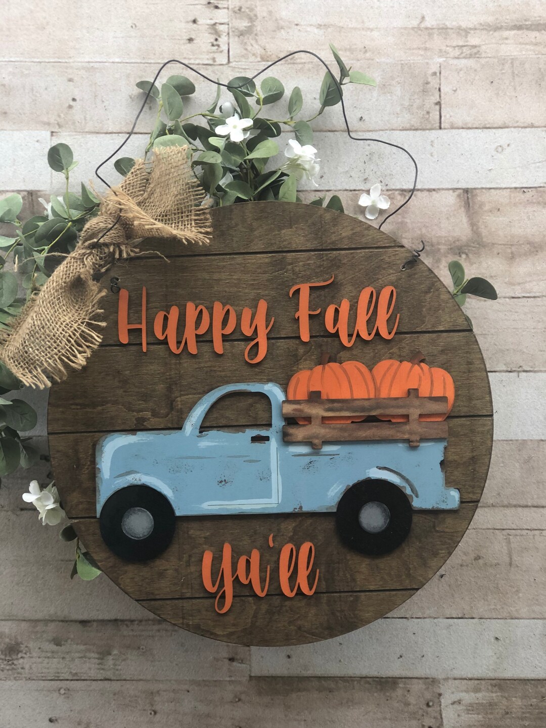 Fall Front Door Decor | Fall Door Hanger | Fall Welcome Sign | Seasonal ...
