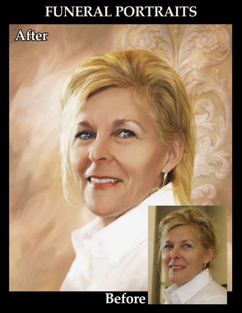 Funeral Portraits That Will Turn Old Photos Into Vibrant and New. - Etsy