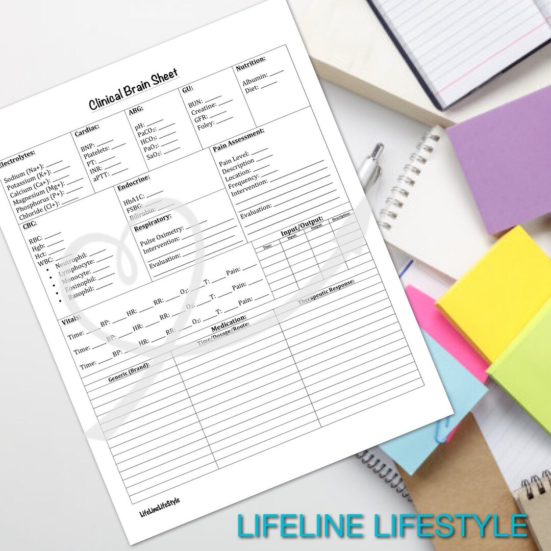 Clinical Brain Sheet - Etsy