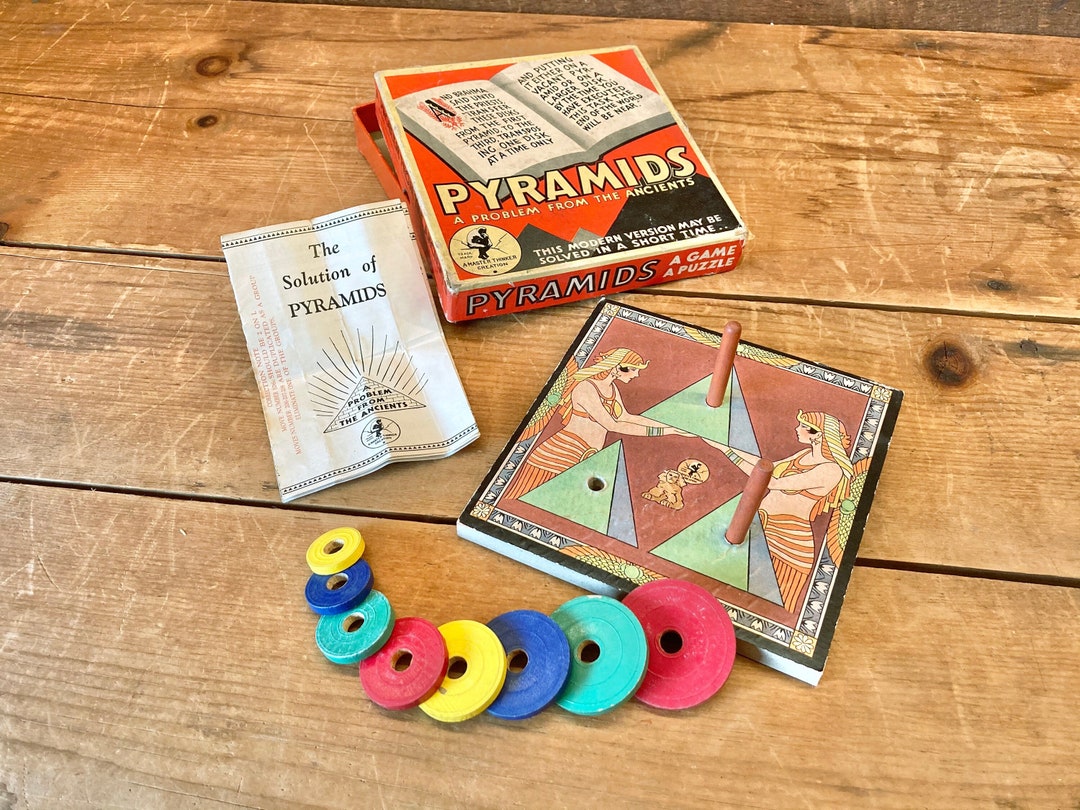 Vintage 1930s Pyramids "a Problem From the Ancients" Logic Puzzle Game ...