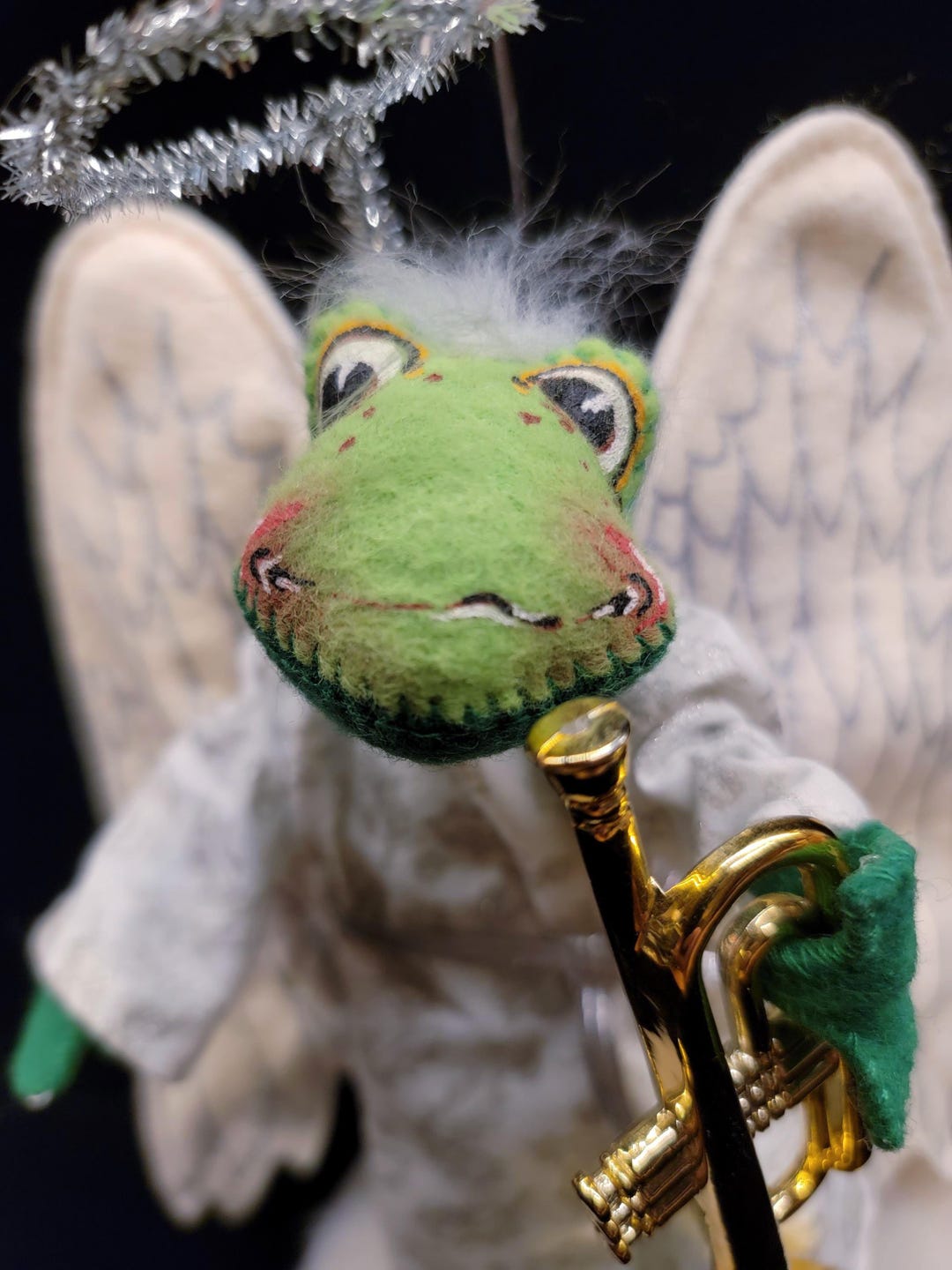 Vintage 1998 Annalee Felicity Frog Angel Doll With Trumpet - Etsy