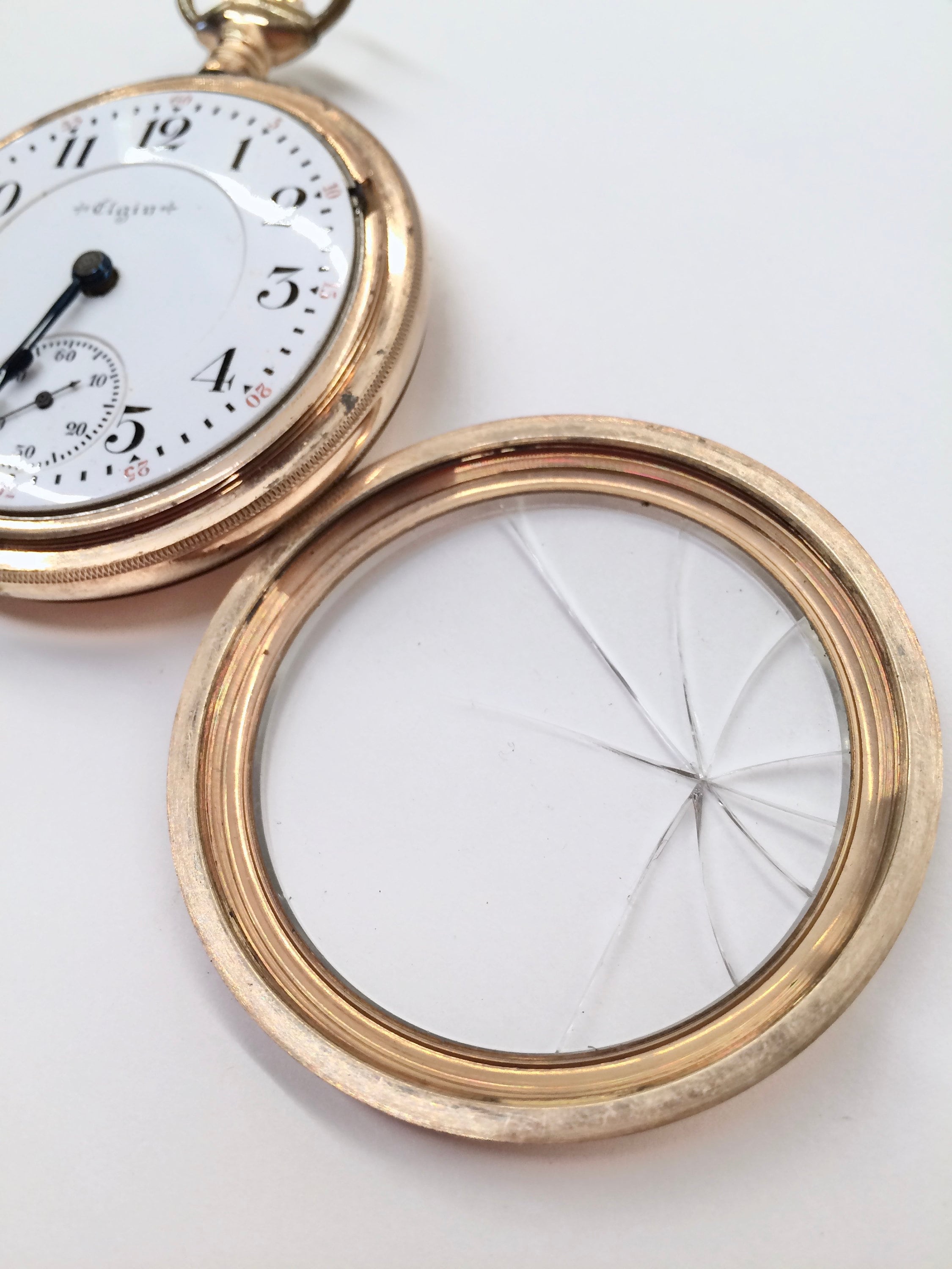 Antique, Engraved, Open-face, "father Time" Pocket Watch by Elgin ...