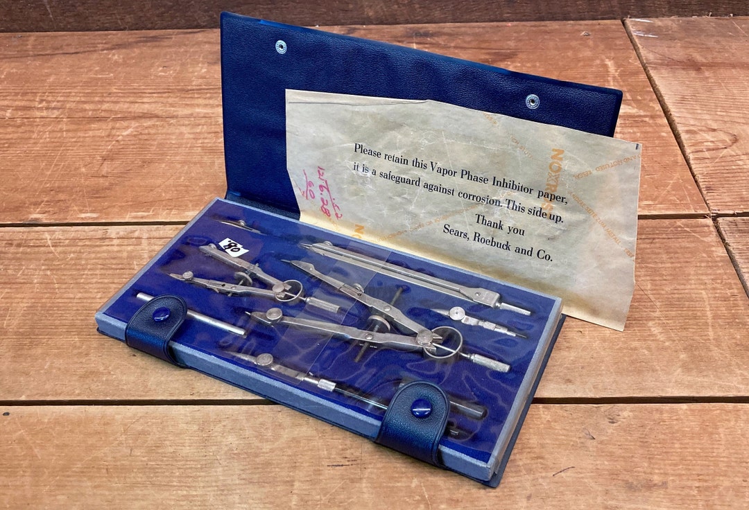 Vintage Sears Drafting Set #608.5124.2 Made in Germany - Complete Set of Drafting Instruments in ...