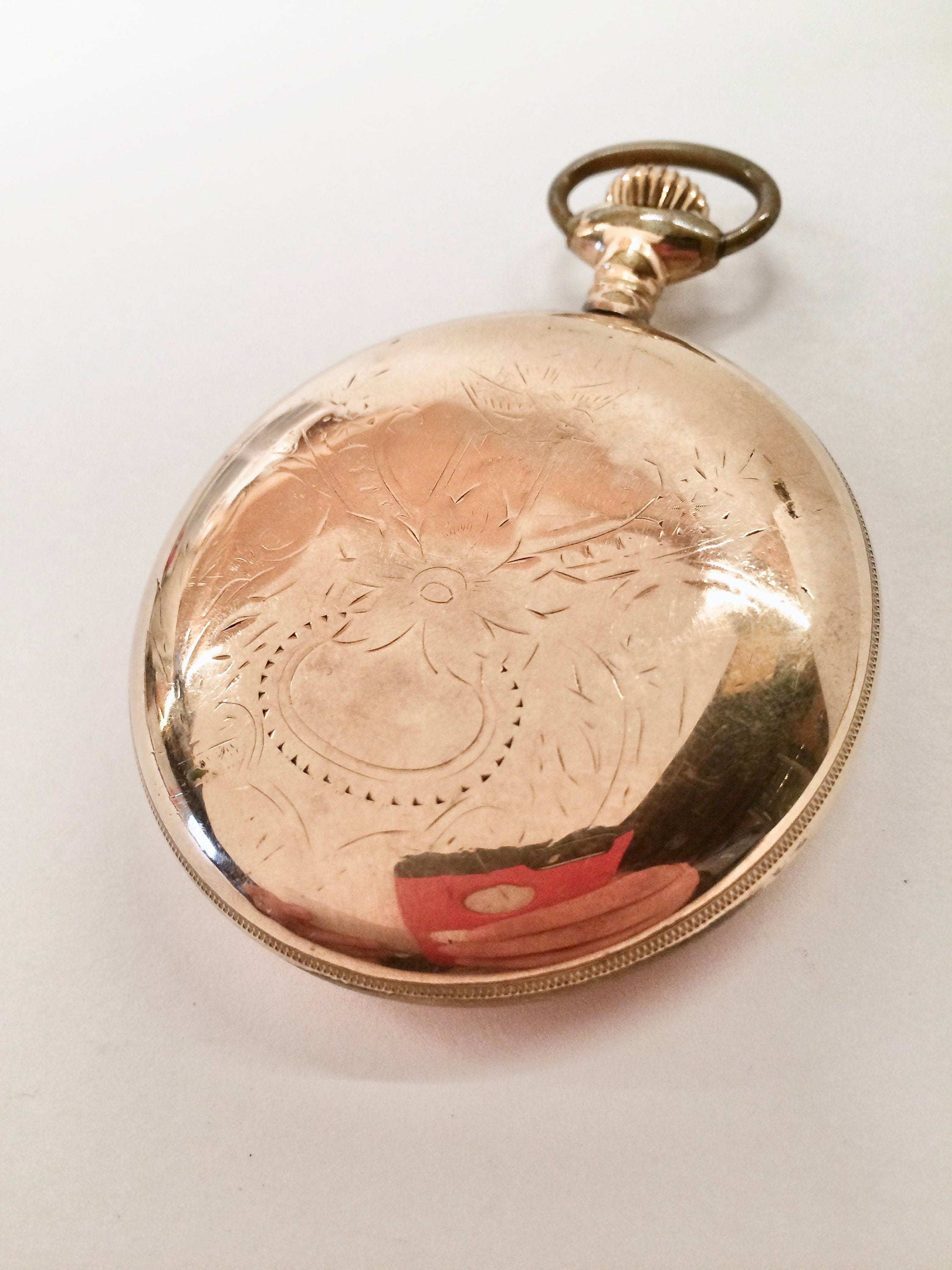 Antique, Engraved, Open-face, "father Time" Pocket Watch by Elgin ...