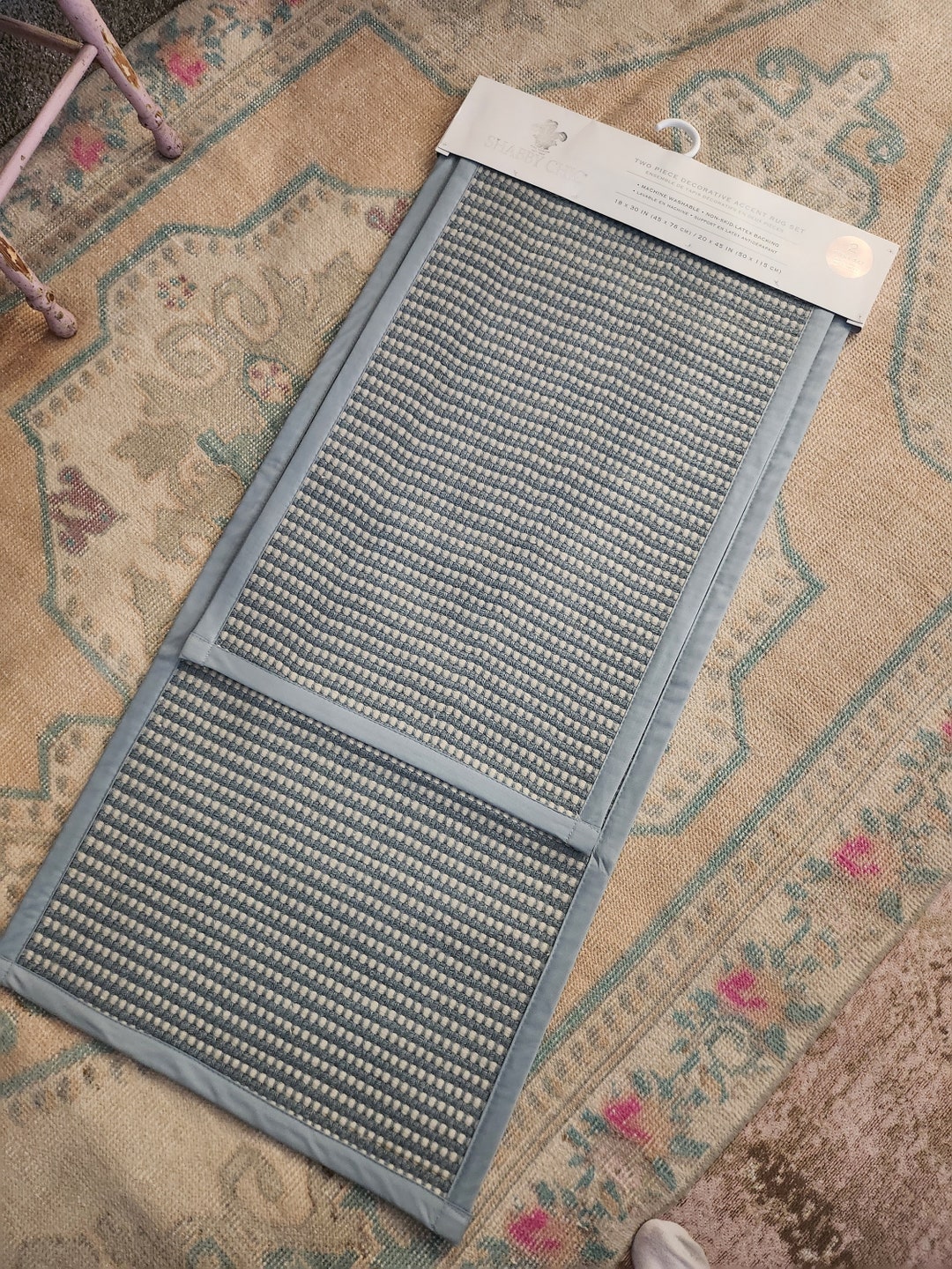 Two Piece Shabby Chic Rug Set Rachel Ashwell Farmhouse Cottage Chic - Etsy