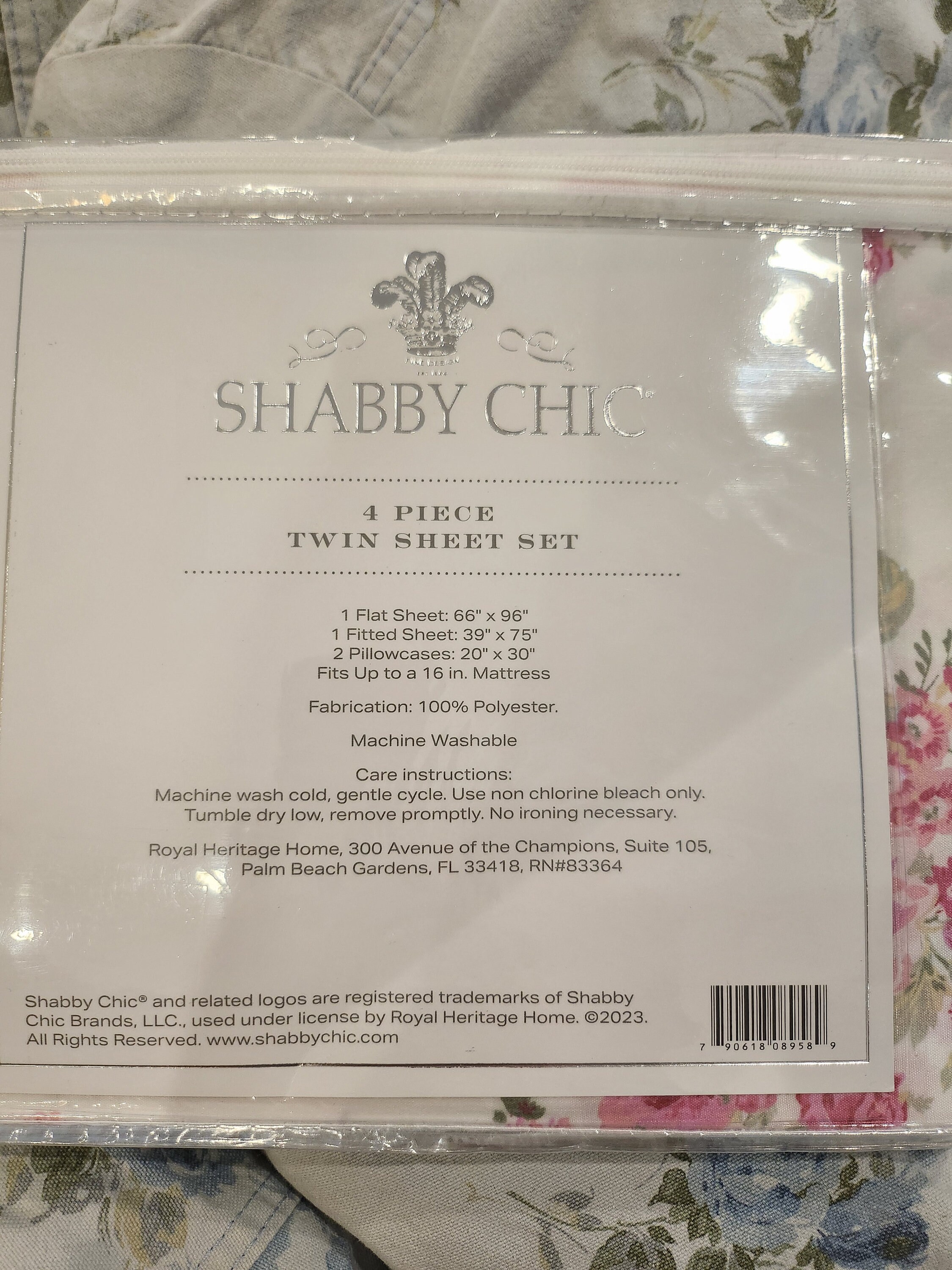 Brand New Shabby Chic Twin Size Sheet Set Two Pillow Shams Rachel ...