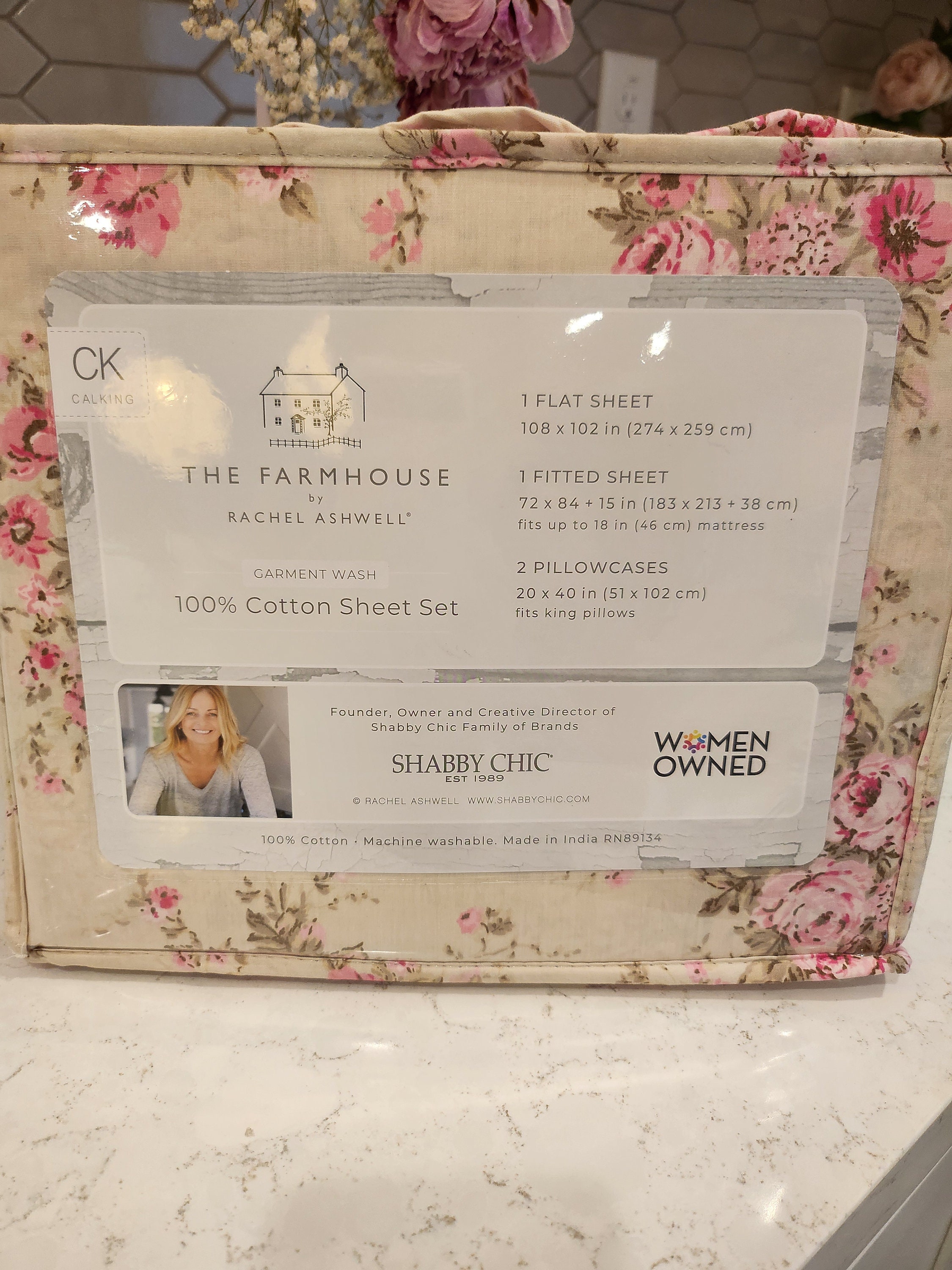 New Cal King Shabby Chic Sheet Set Rachel Ashwell Farmhouse Cottage ...