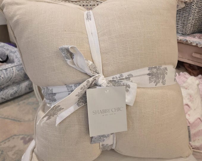 Shabby Chic Pillows: Rachel Ashwell Style, Neutral Set of 2 - Etsy