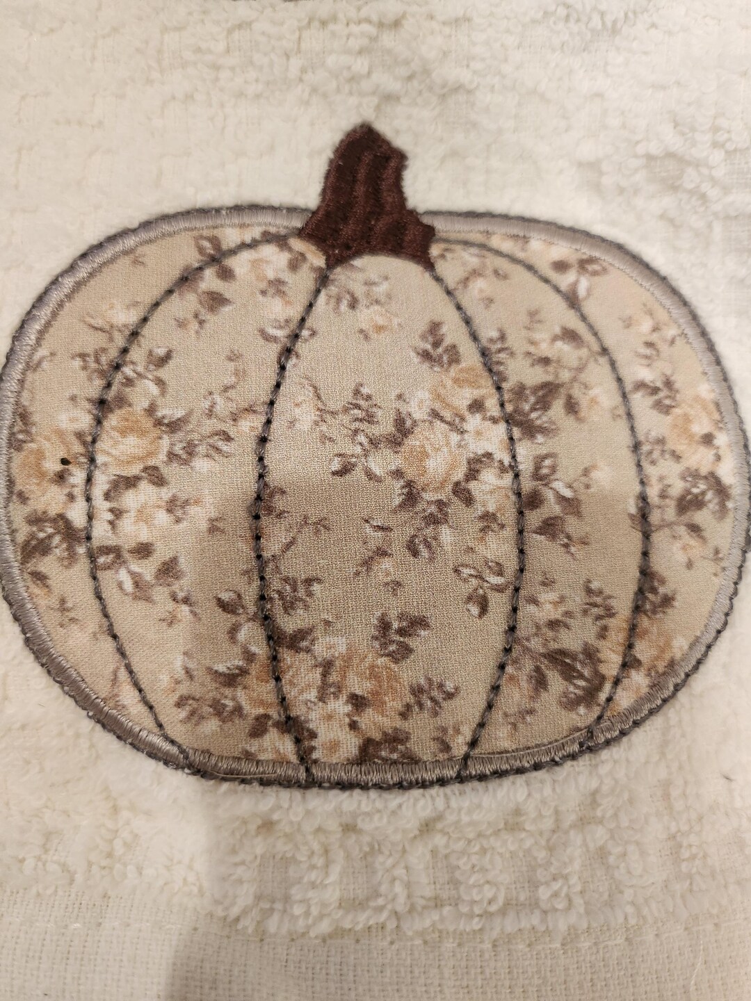 Shabby Chic Pumpkin Kitchen Towels: Floral Roses Ruffle Set - Etsy