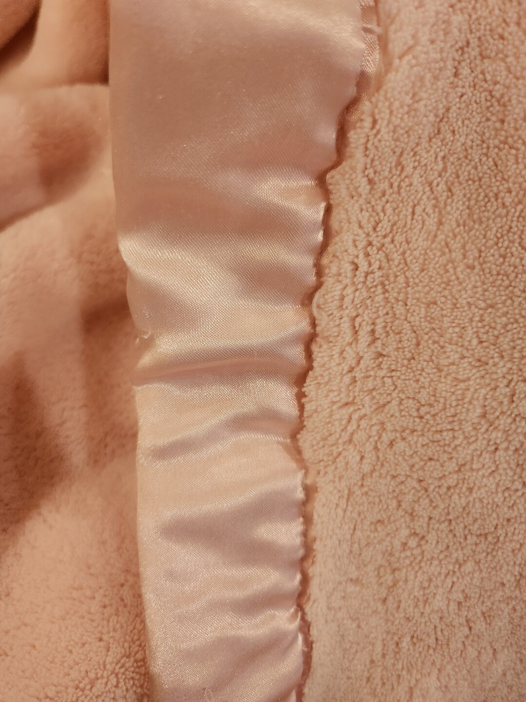 New Cozy Perfect Pink Twin Shabby Chic Blanket Satin Trim Rachel ...