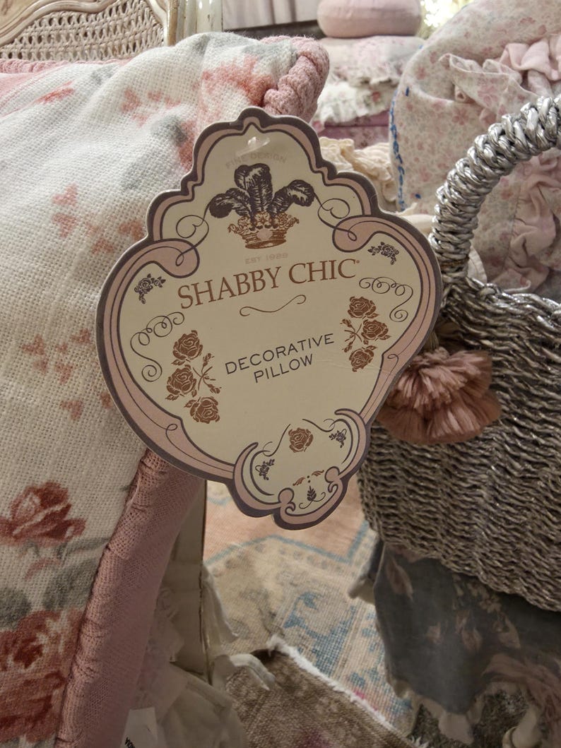 Shabby Chic Pink Pillow Roses Flowers Floral Rachel Ashwell Girly - Etsy