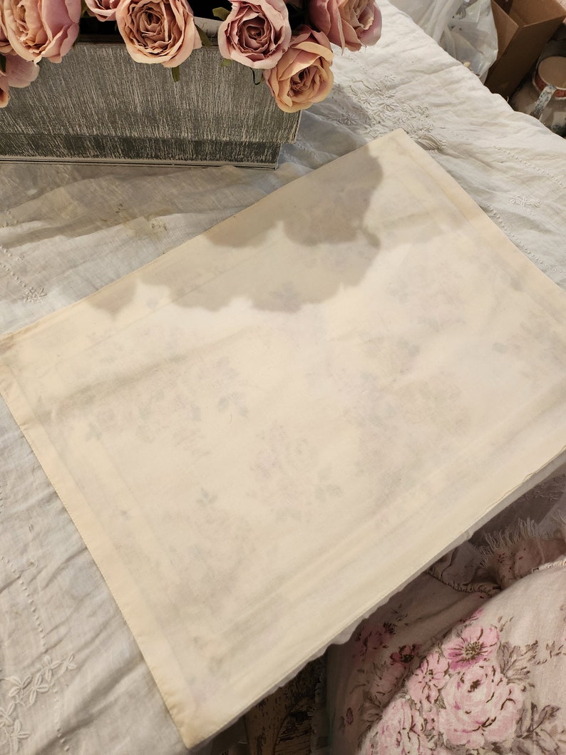 Pair NOS Ultra Rare Simple Shabby Chic Floral Placemats Rachel Ashwell ...