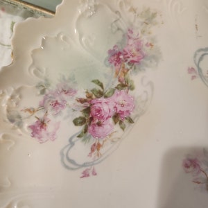 Large Handpainted Platter Pink Floral Serving Dish - Etsy