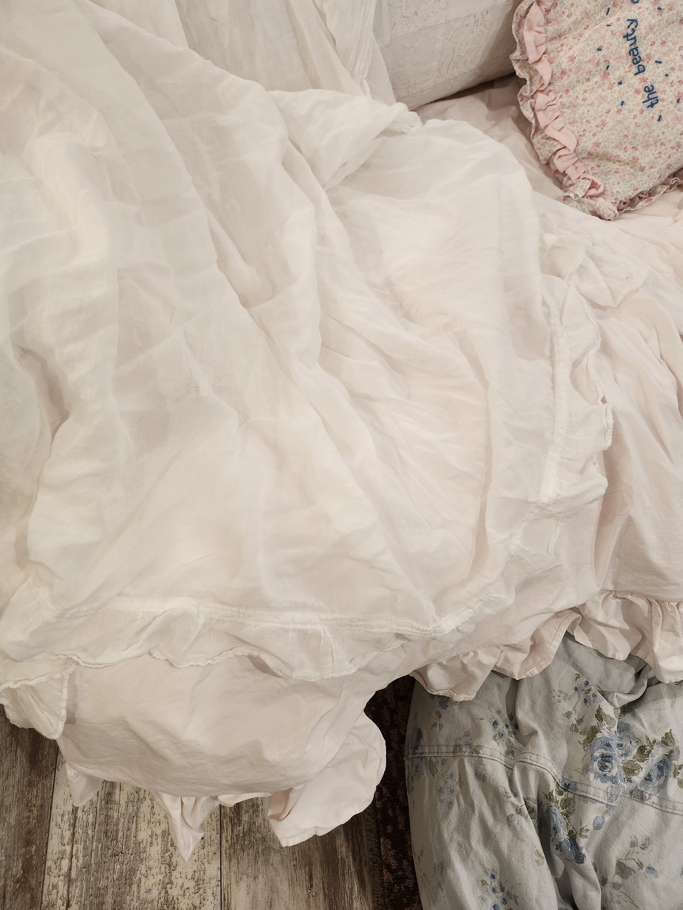 Simple Shabby Chic Gauze White Lightweight Curtains Drapes - Etsy
