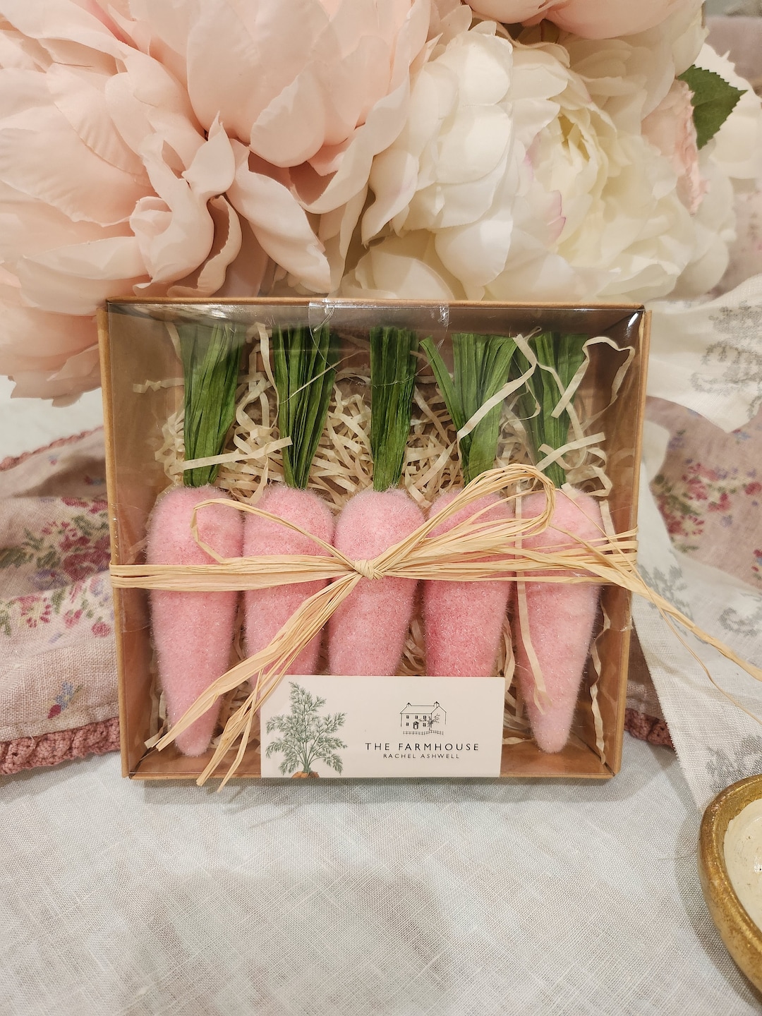 New Set of Five Rachel Ashwell Farmhouse Pink Carrots Easter Shabby ...