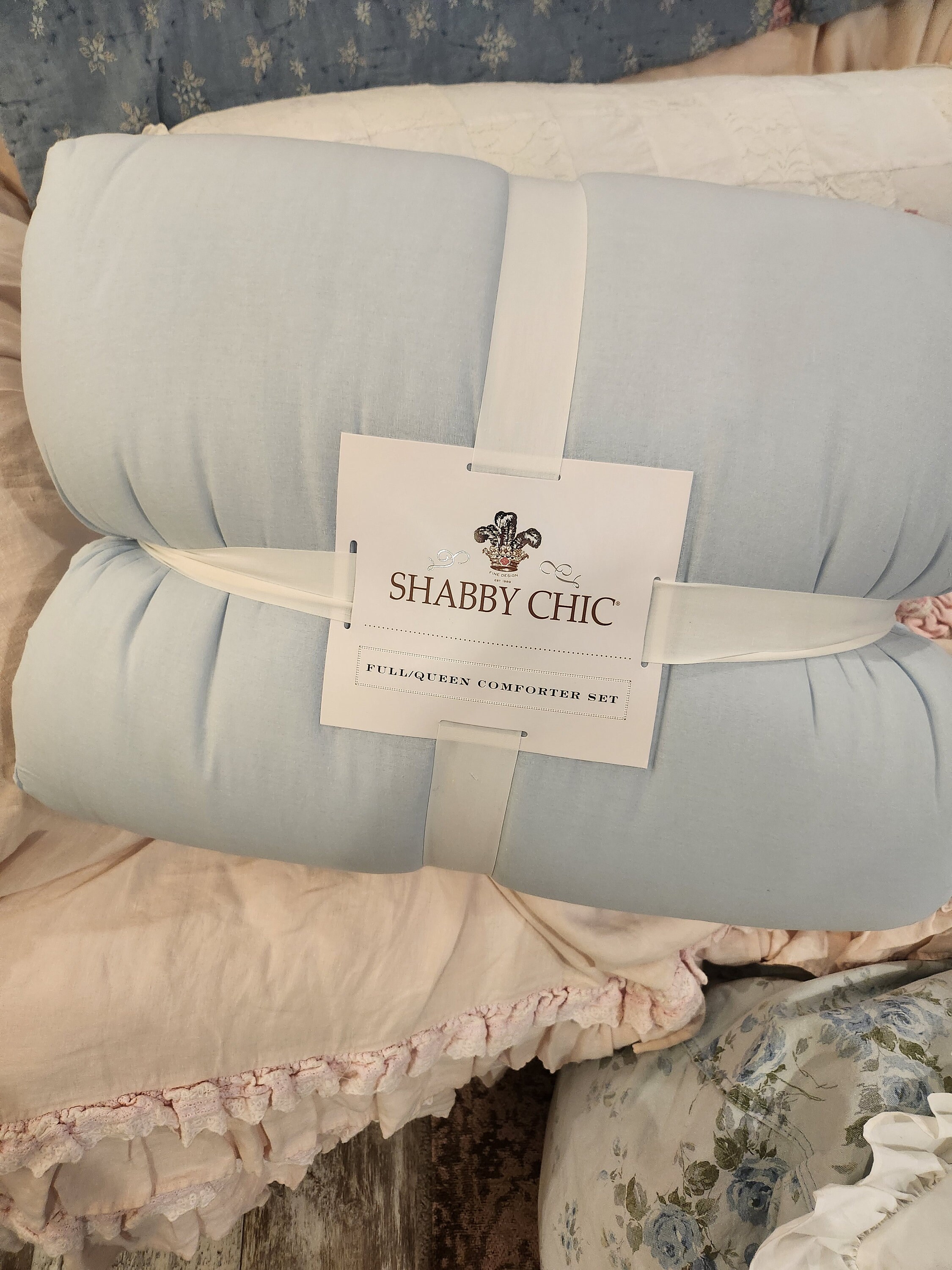 Brand New Baby Blue Queen Size Comforter With Two Ruffle - Etsy