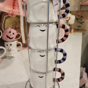 Ghost Mugs Set of Four: Halloween Stacking Cups - Etsy