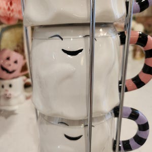 Ghost Mugs Set of Four: Halloween Stacking Cups - Etsy