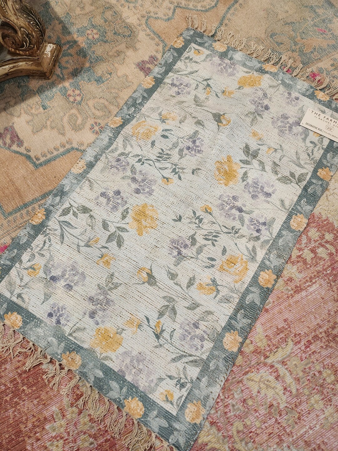 New Rachel Ashwell Farmhouse Cottage Chic Area Rug Shabby Chic Bedroom ...