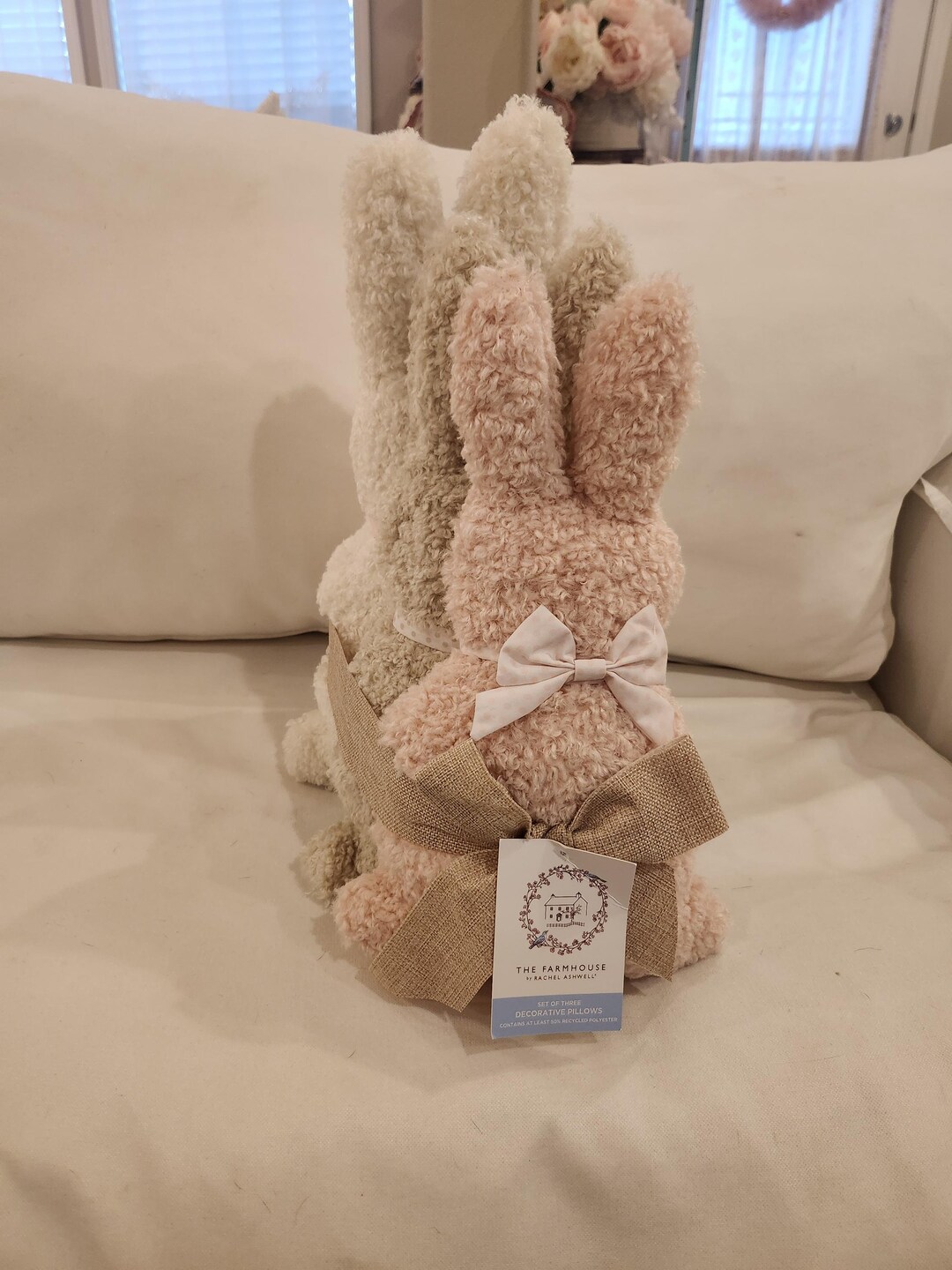 Rachel Ashwell Stuffed Bunny Pillows: Shabby Chic Spring Decor (set of ...
