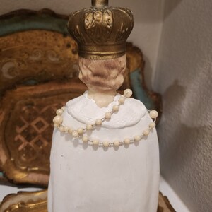 Vintage Plaster Infant of Prague Religous Statue With Rosary - Etsy