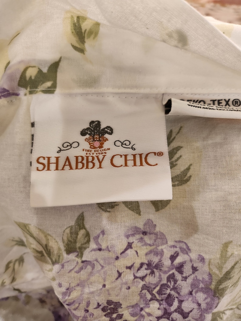 New Shabby Chic Purple White Floral Valance Rachel Ashwell - Etsy