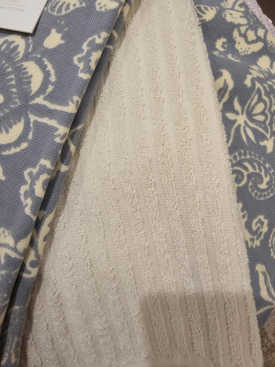 Set Three Shabby Chic Kitchen Towels Blue Antique White Rachel Ashwell ...