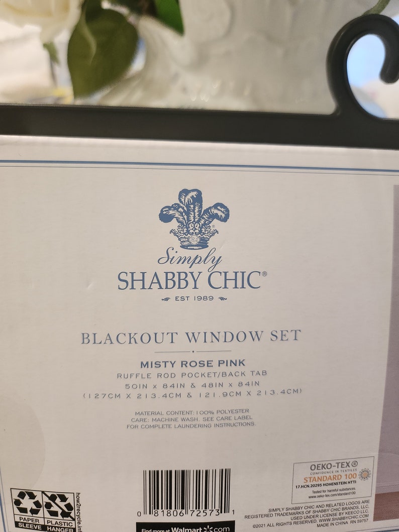 Simple Shabby Chic Misty Rose Blackout Window Set Rachel Ashwell Pink ...