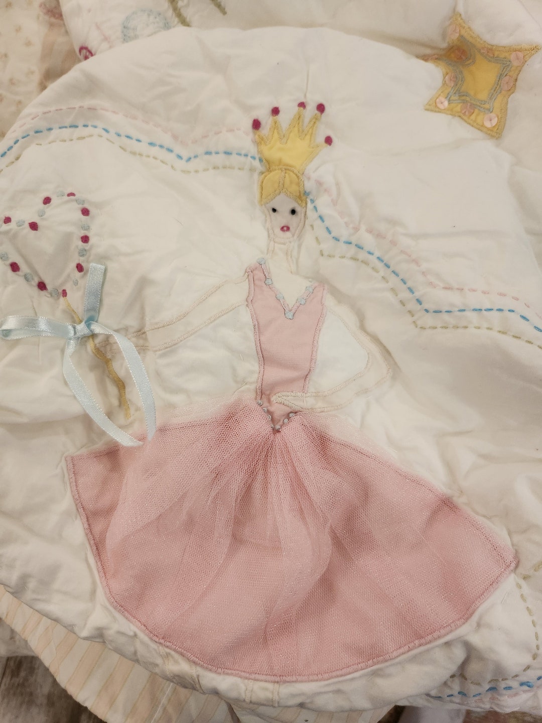 Rare Simple Shabby Chic Full Blanket Ballerina Tulle Ribbon Pink One ...