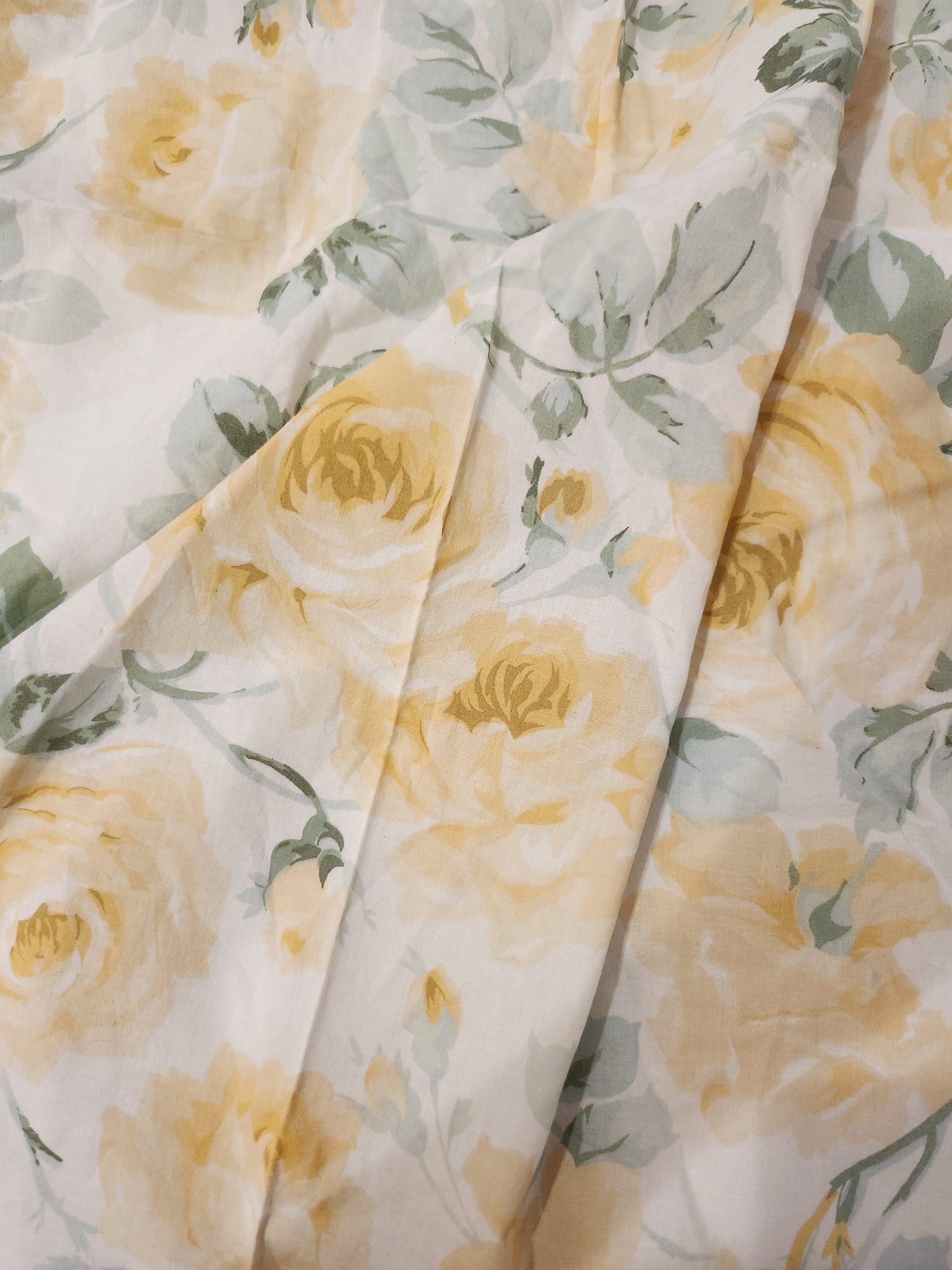 Rare Simple Shabby Chic Round Yellow Floral Tablecloth Rachel - Etsy