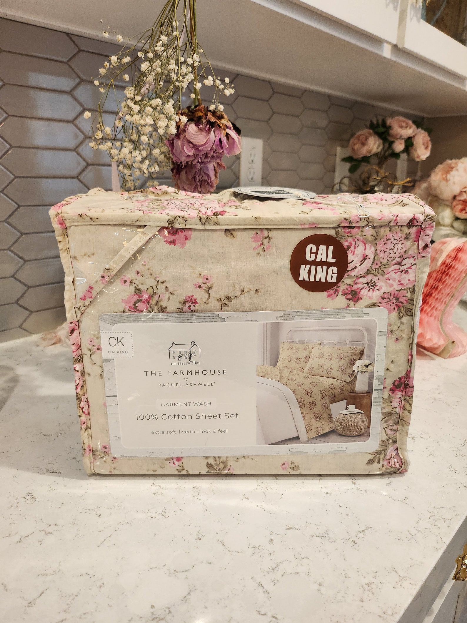 New Cal King Shabby Chic Sheet Set Rachel Ashwell Farmhouse Cottage ...