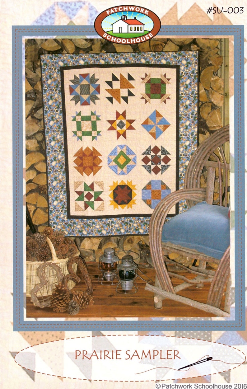 Prairie Sampler Quilt Pattern: Colorful Quilting Blocks Makes for a ...