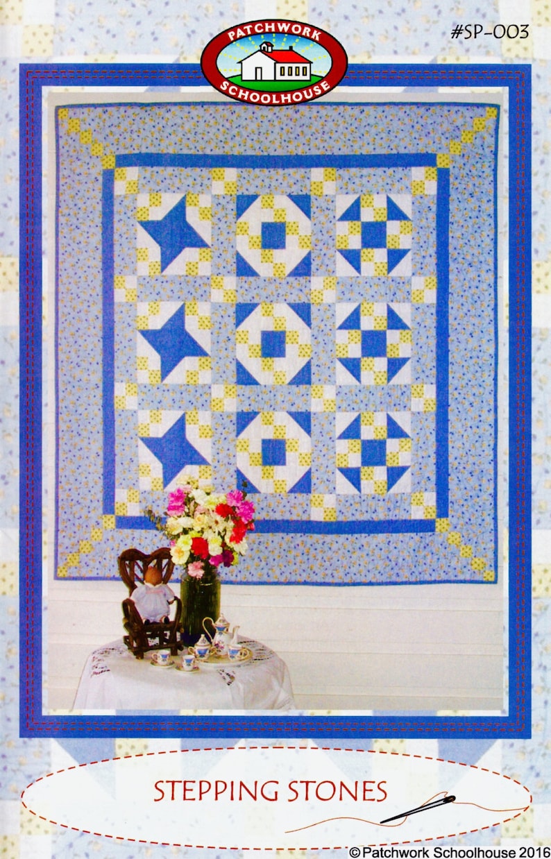 Quilt Pattern Stepping Stones for Baby Boy and More: Pillow/table Runner/wall Hanging/crib/baby ...