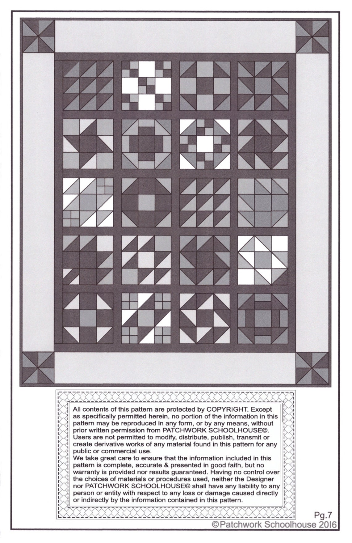 Sampler Quilt Pattern Playtime:varied Quilting Blocks Make a - Etsy