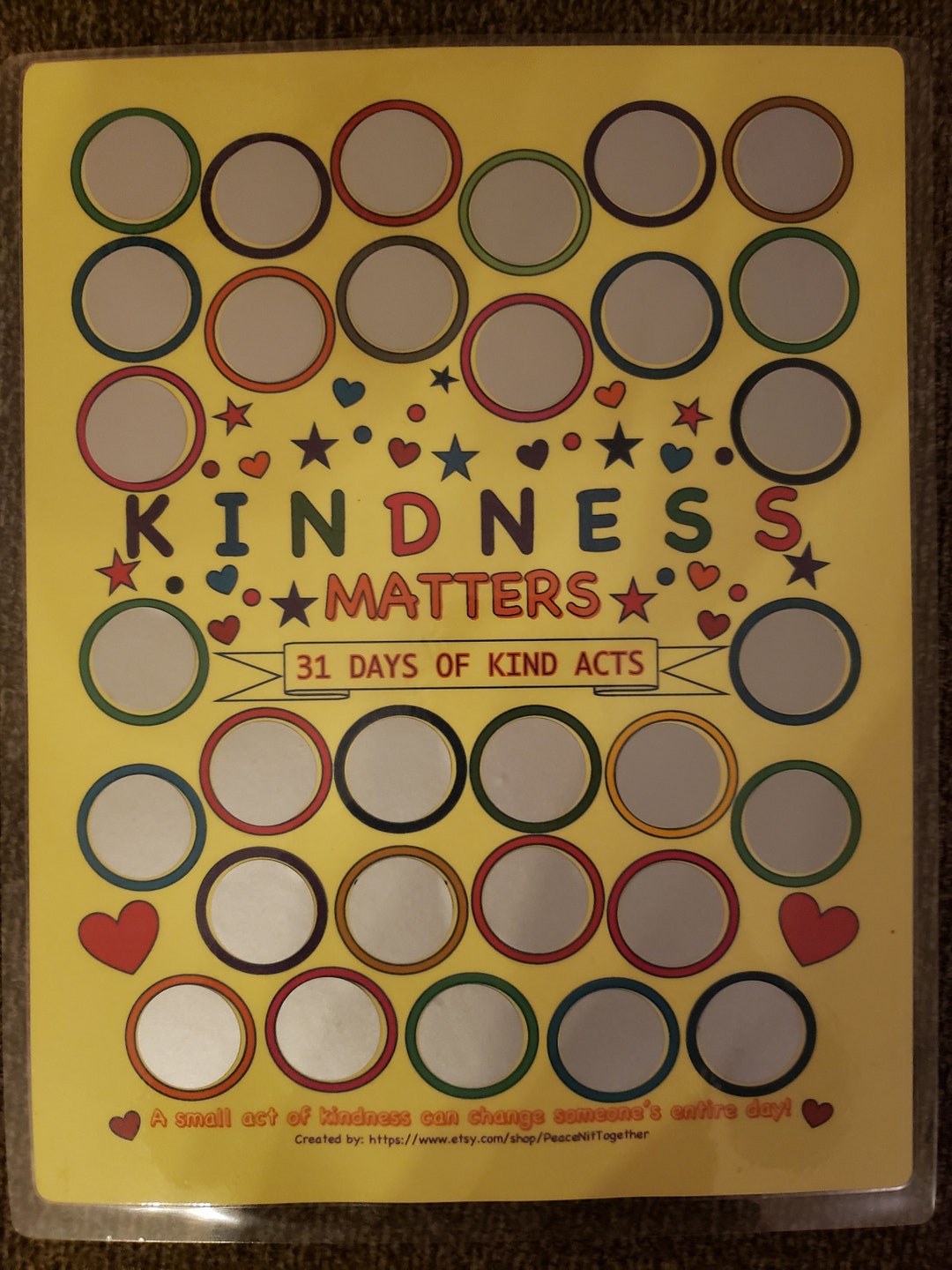 31 Day Kindness Activity Ages 5-12 - Etsy