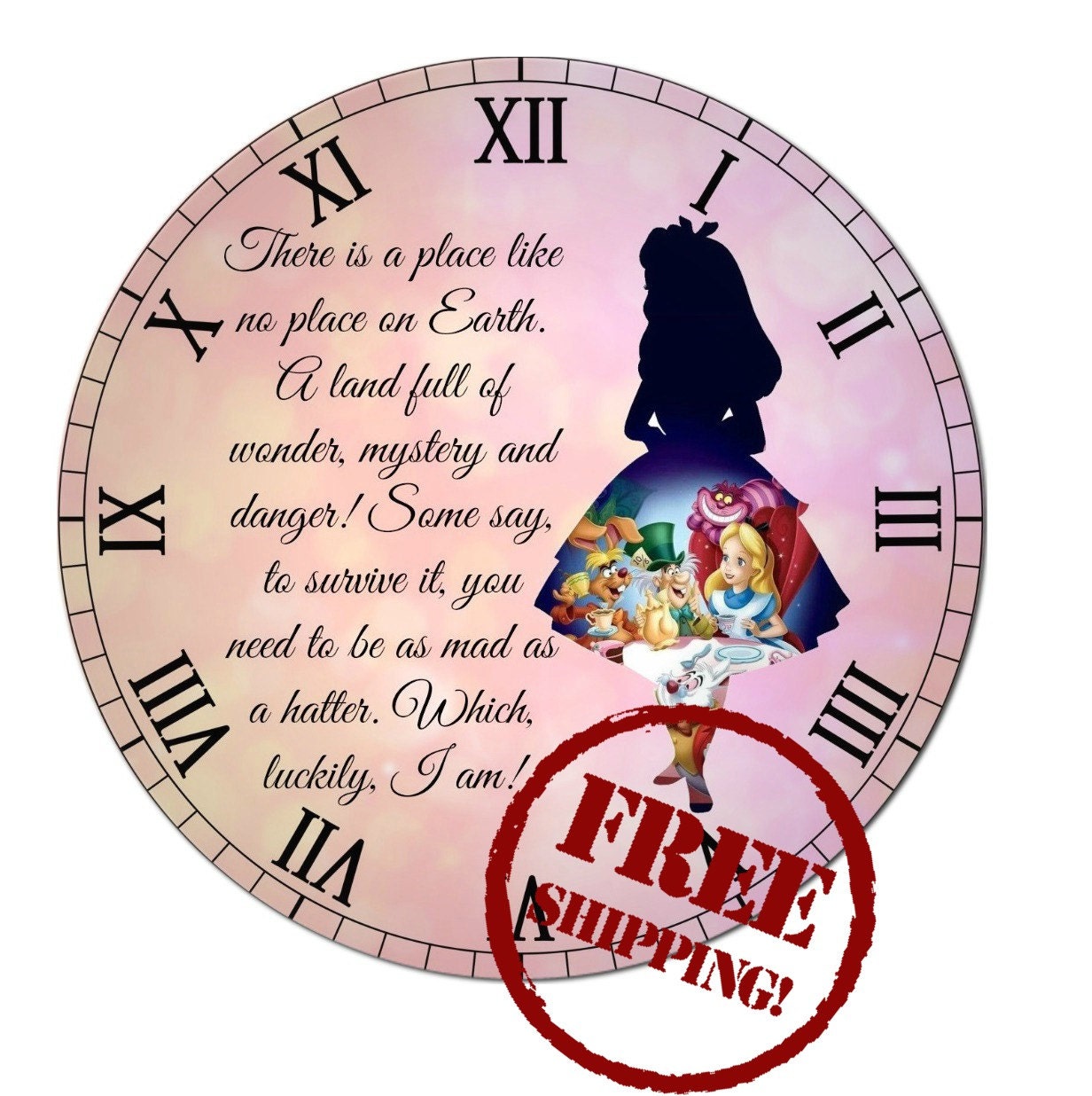Alice in Wonderland Clock | Etsy