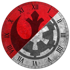 Star Wars Rebel Alliance/imperial Forces Clock - Etsy