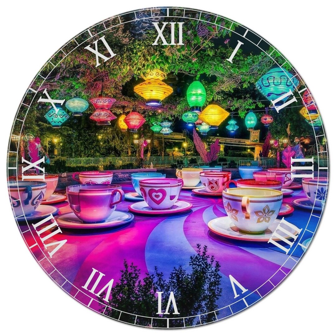 Tea Cup Ride Clock - Etsy