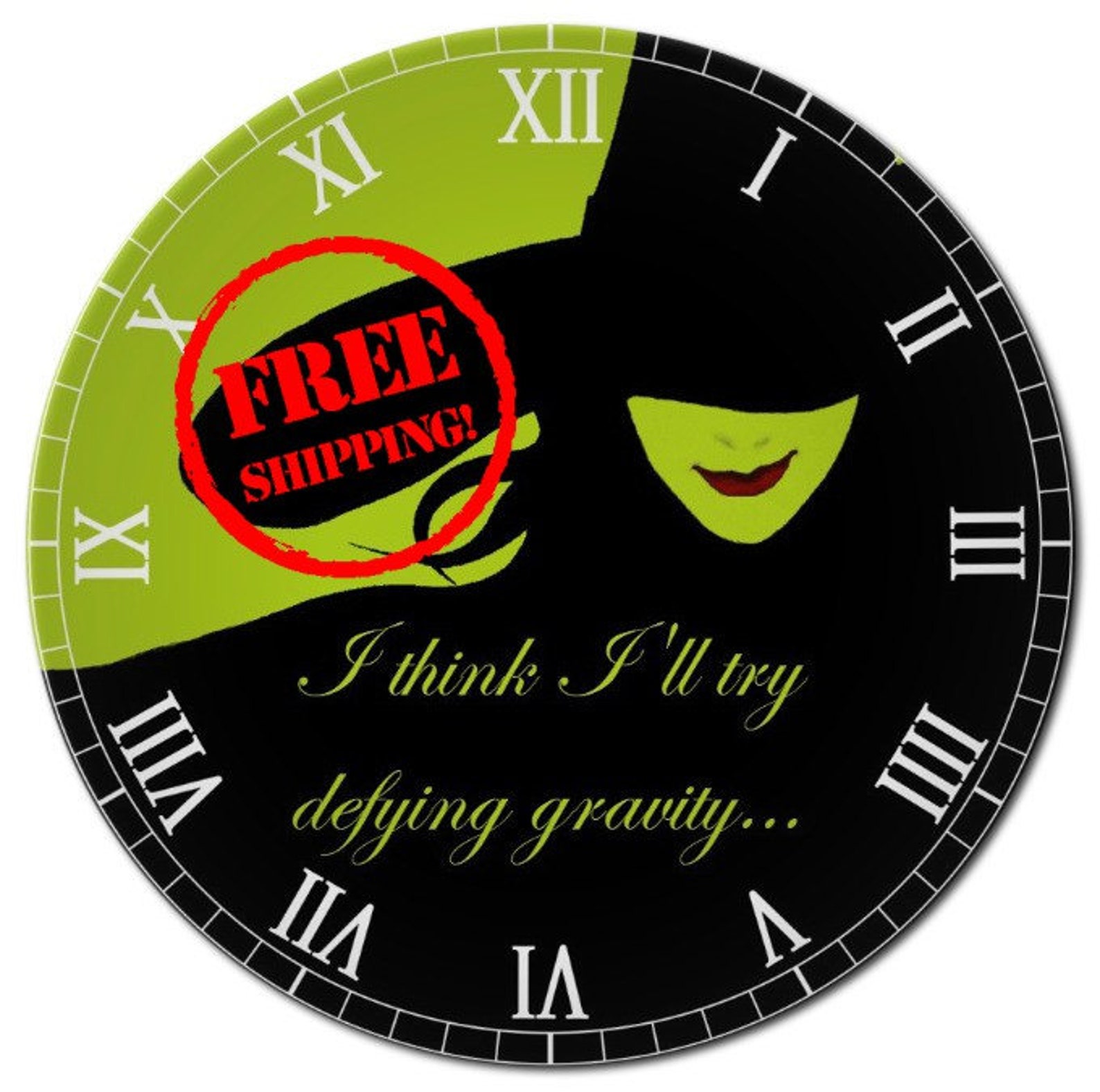 Elphaba Wicked Defying Gravity Clock - Etsy