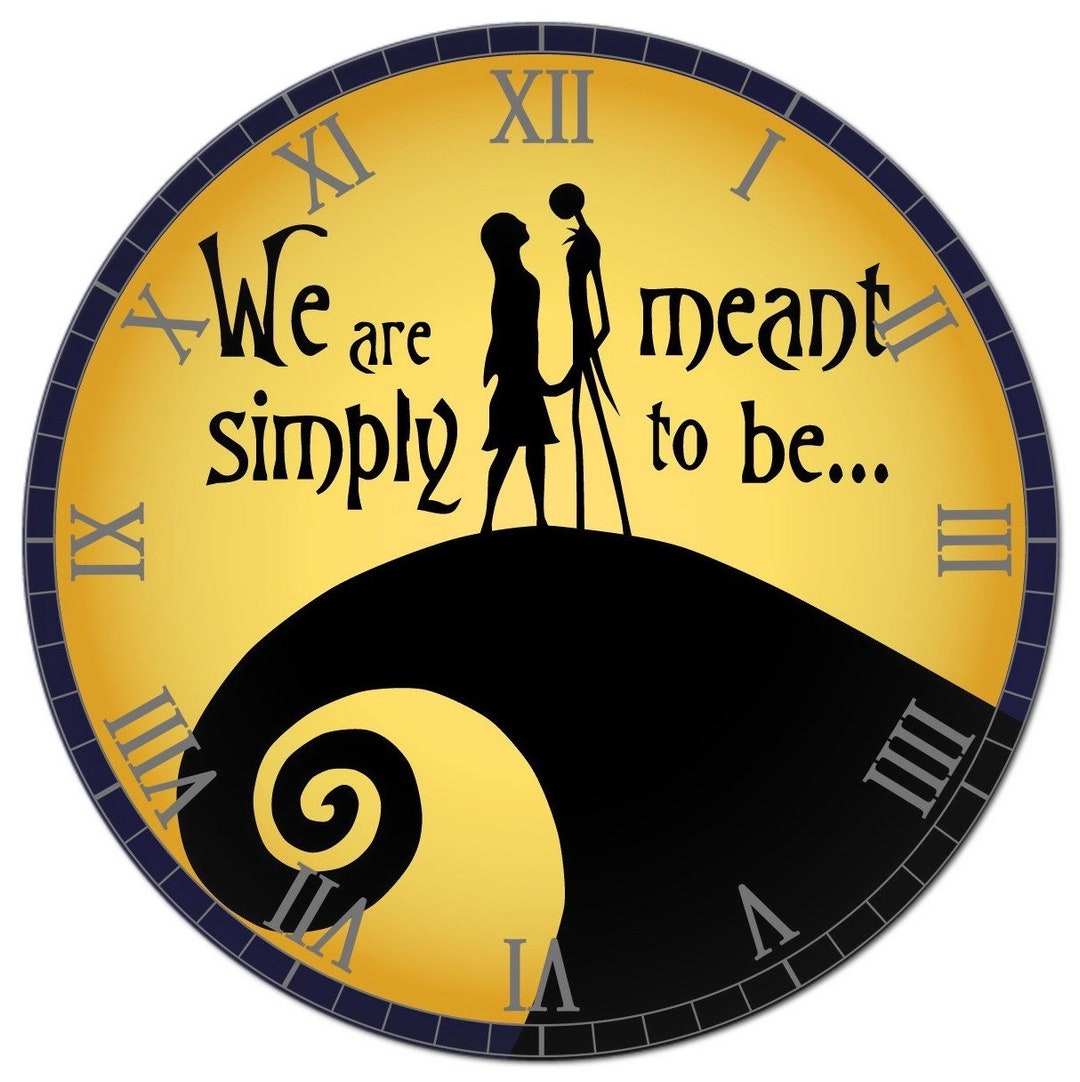 Jack and Sally Clock - Etsy